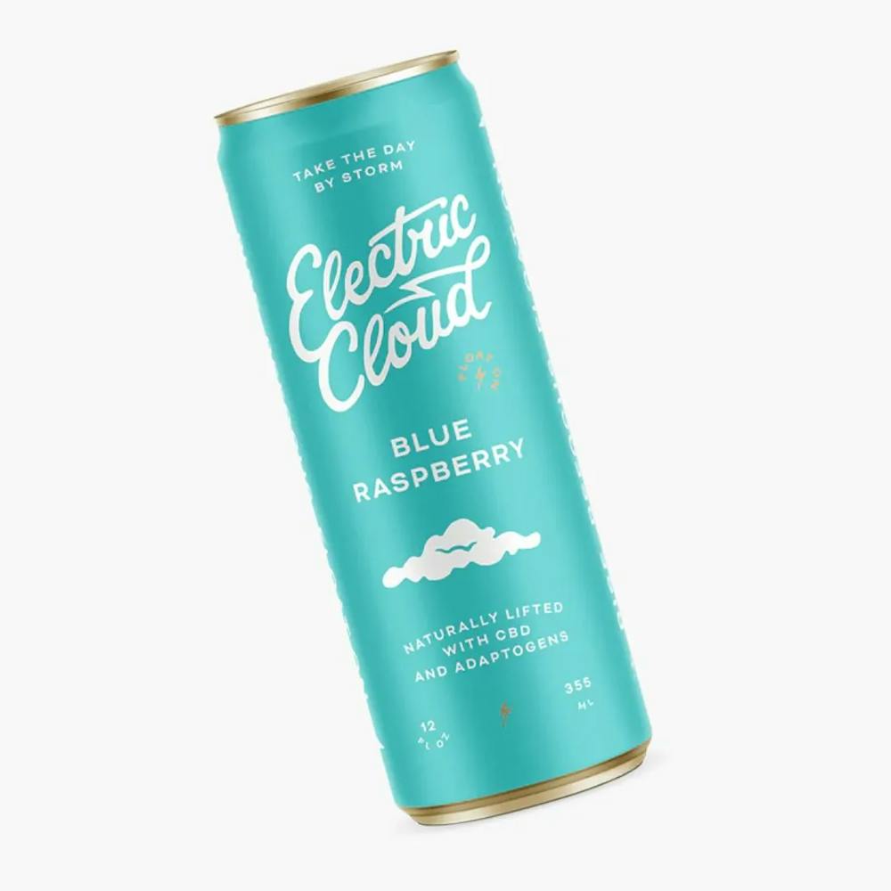 Electric Cloud CBD & Adaptogen Infused Blue Raspberry 12oz :: Adaptogenic Drinks