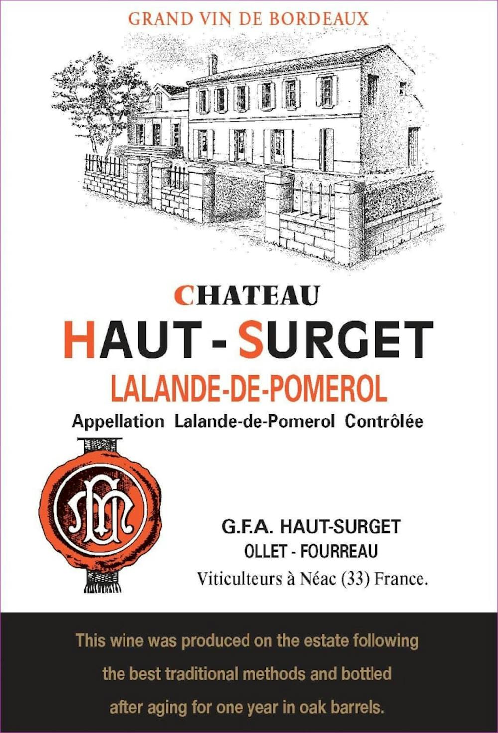 Chateau Haut Surget Red Bordeaux 2020 :: Bordeaux Red