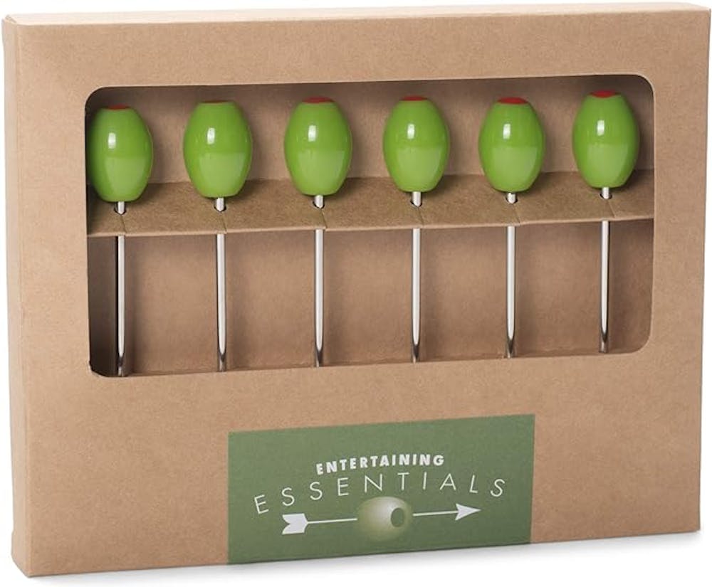 Green Olive Martini Cocktail Picks (Set of 6) :: Bar Tools