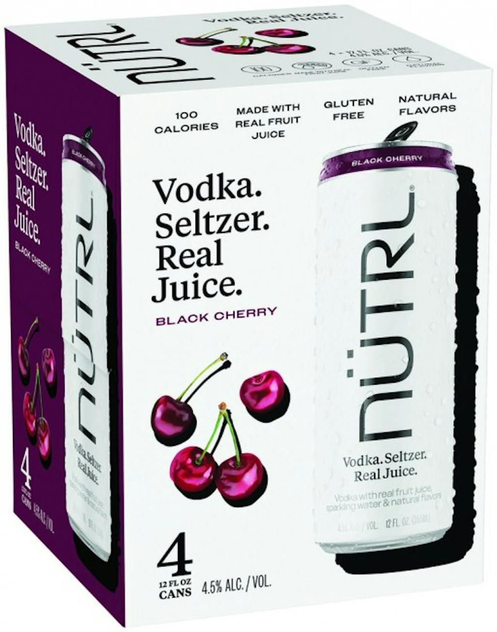 Nutrl Classic Vodka Seltzer Black Cherry 4-12oz Cans :: Ready to Go ...