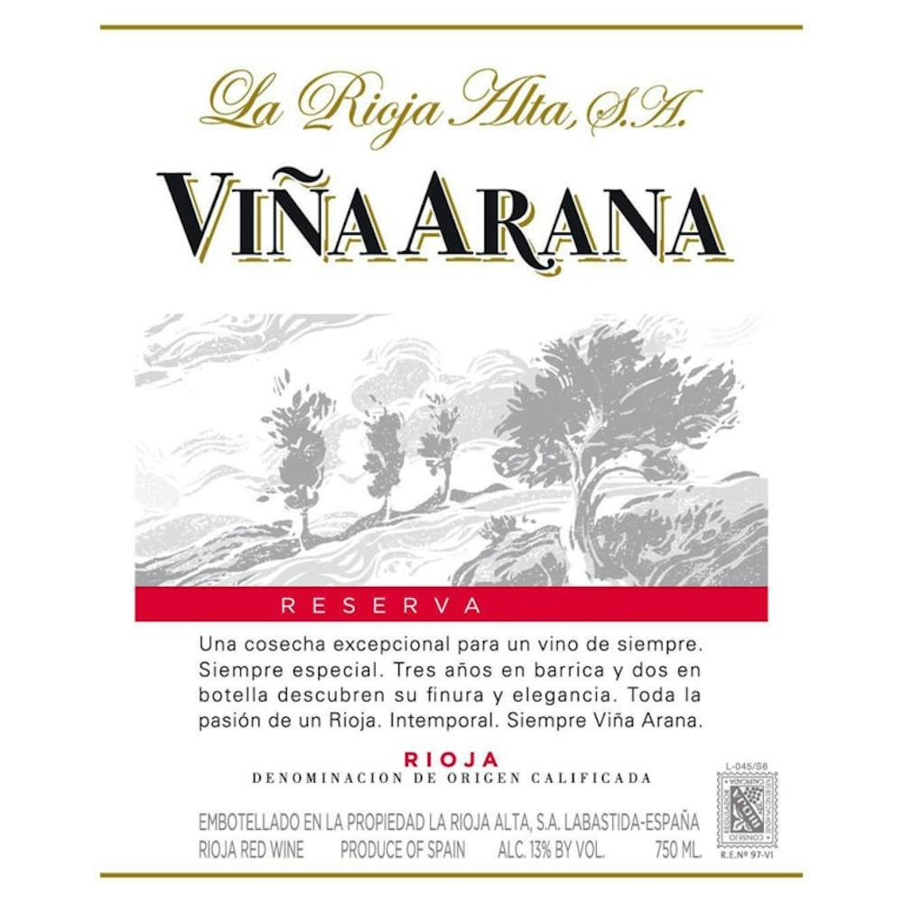 La Rioja Alta 'Vina Arana' Gran Reserva Tempranillo 2016 :: Spanish Red
