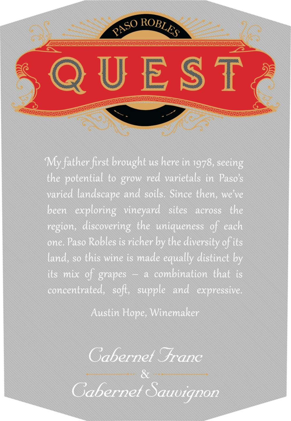 Quest By Austin Hope Proprietary Red Wine 2021 :: Red Blends
