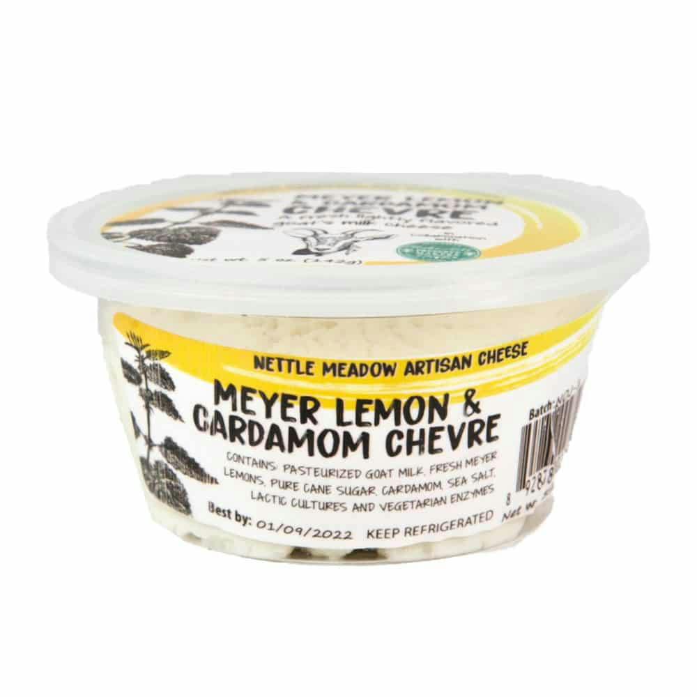Nettle Meadow Artisan Cheese Lemon Cardamom Chevre 5oz :: Cheese