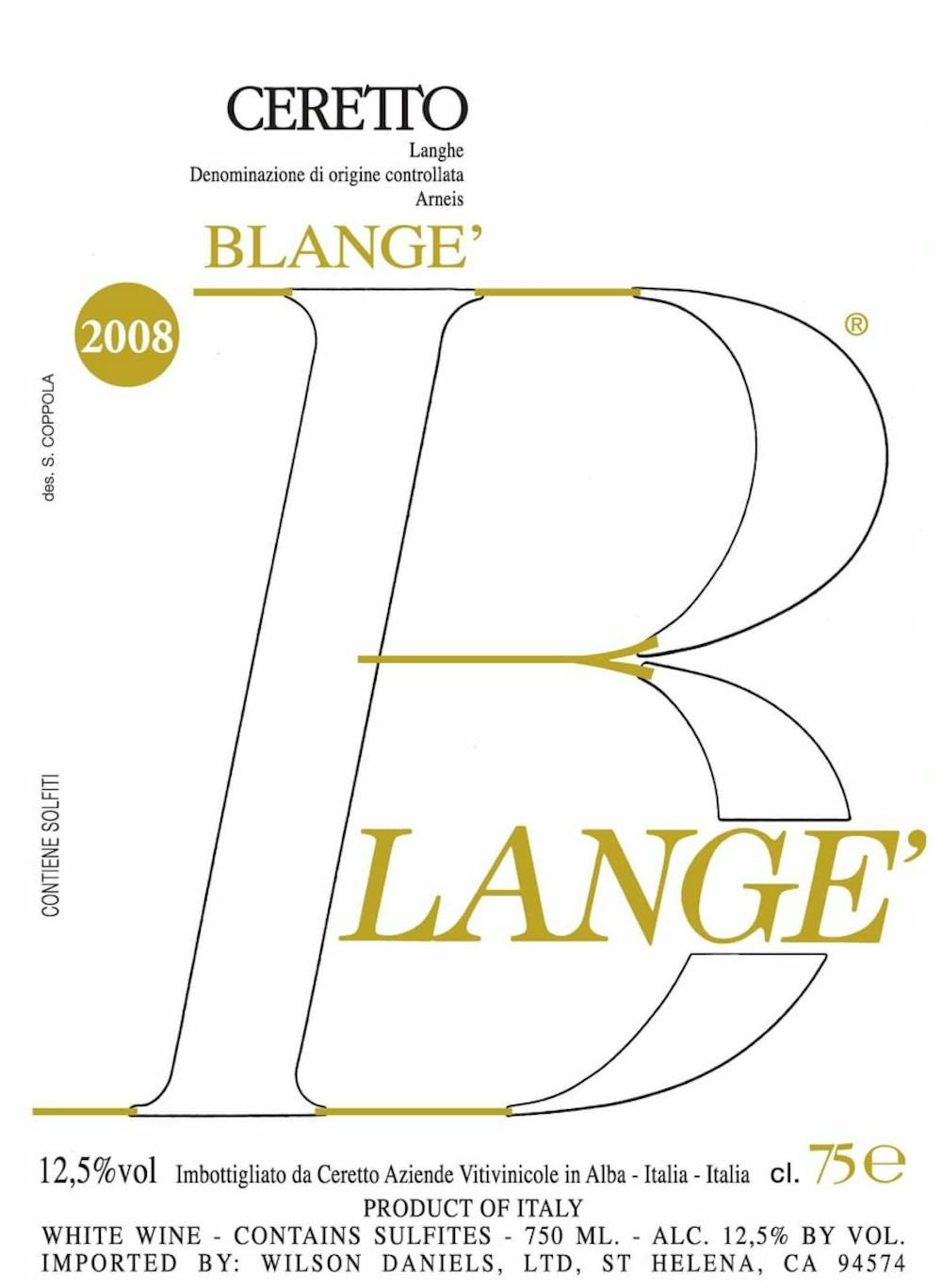 Ceretto Blange Langhe Arneis 2022 :: Italian White