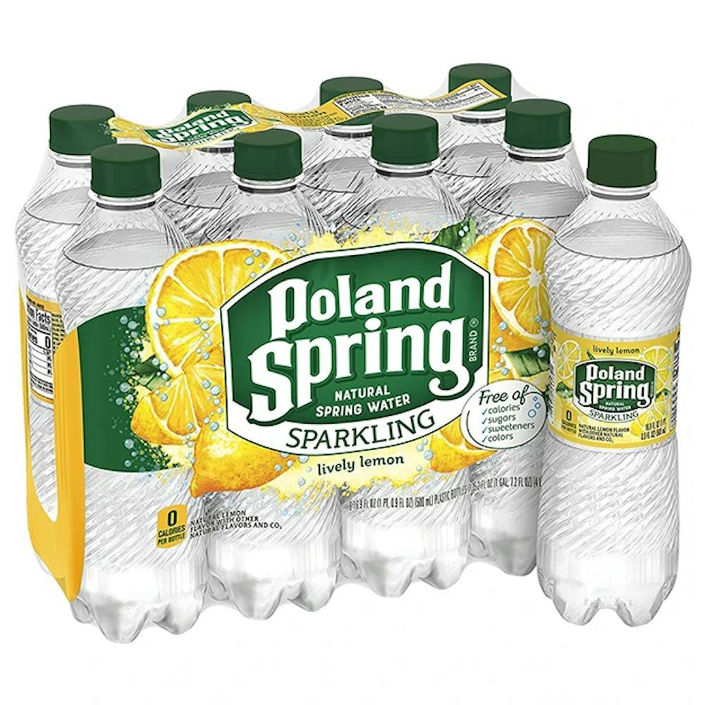 Poland Spring Sparkling Lemon Water 8-16.9oz :: Water