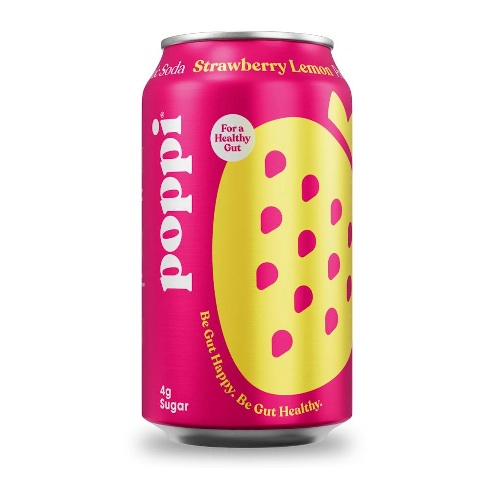 Poppi Strawberry Lemon Prebiotic Soda 12oz Can :: Soda
