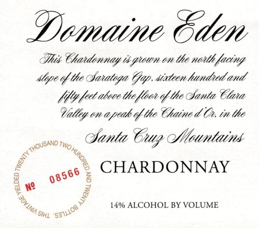Domaine Eden Chardonnay 2020 :: Chardonnay