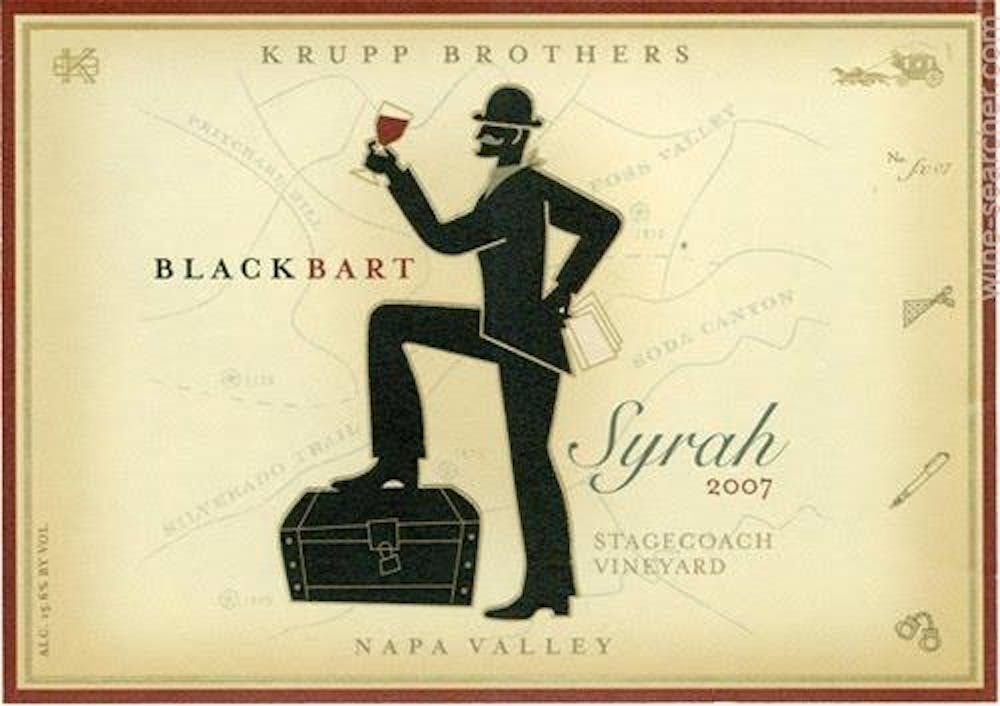 Krupp Brothers Black Bart Syrah 'Stage Coach' 2007 :: Shiraz / Syrah