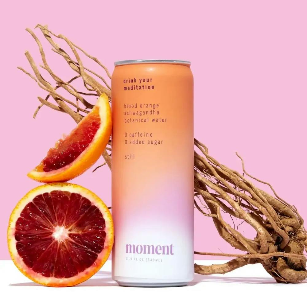 Moment Blood Orange Ashwaganda Still Adaptogen Drink 11.5oz :: Adaptogenic Drinks