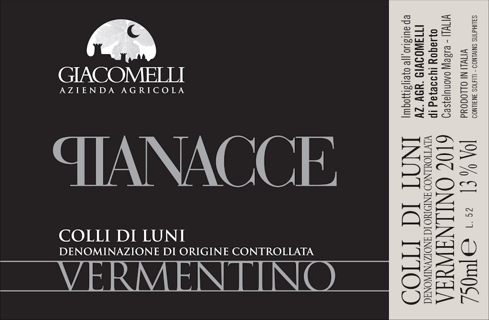 Giacomelli Vermentino Colli di Luni Pianacce 2022 :: Italian White