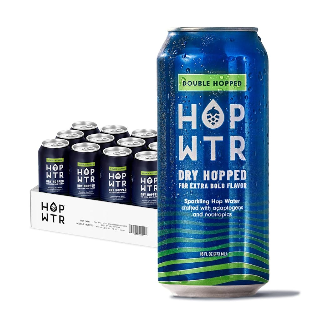 HOP WTR Double Hopped N/A Sparkling Hop Water 12-16oz :: Adaptogenic Drinks