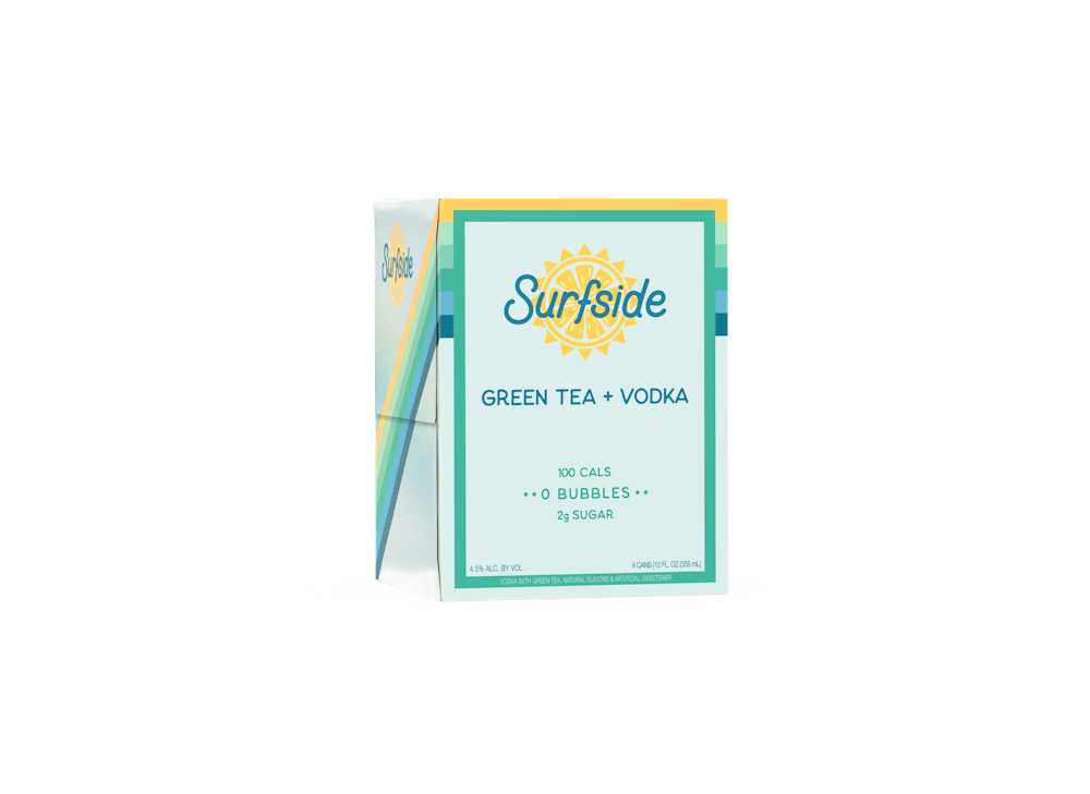 Surfside Green Tea & Vodka 4-12oz Cans :: Ready to Go Cocktails