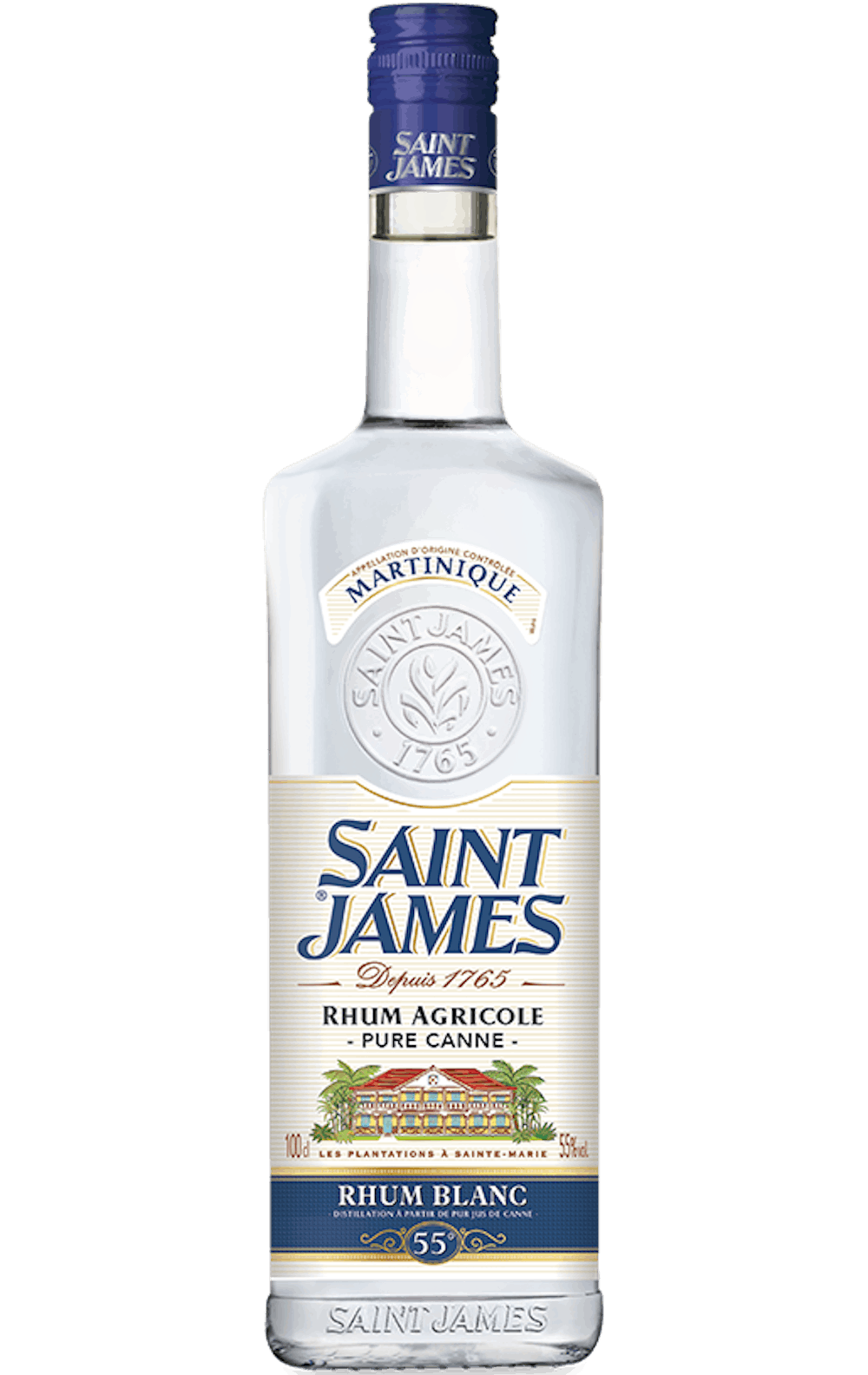 Saint James Rhum Agricole White Rum 110proof 1.0L :: Rum