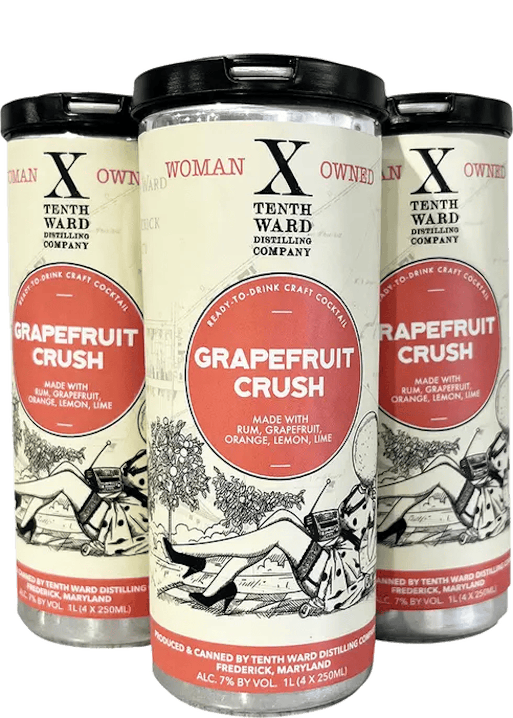 Tenth Ward Distilling Grapefruit Crush 4-250ml Cans :: Ready to Go ...