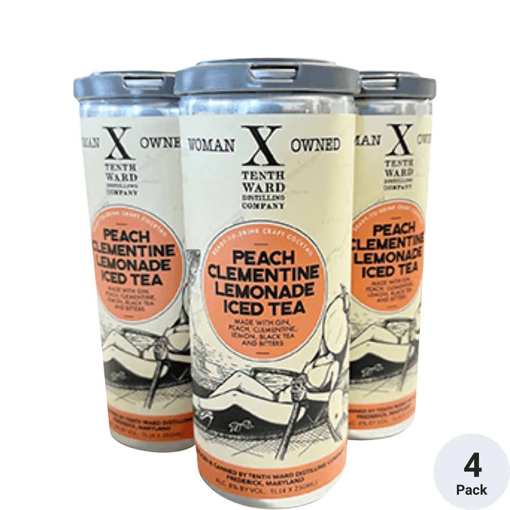 Tenth Ward Peach Clementine Lemonade Iced Tea 4-250ml Cans :: Ready to ...