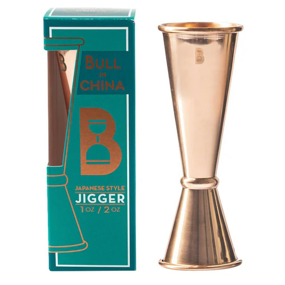 Solid Copper Japanese Style Jigger by Bull in China :: Bar Tools