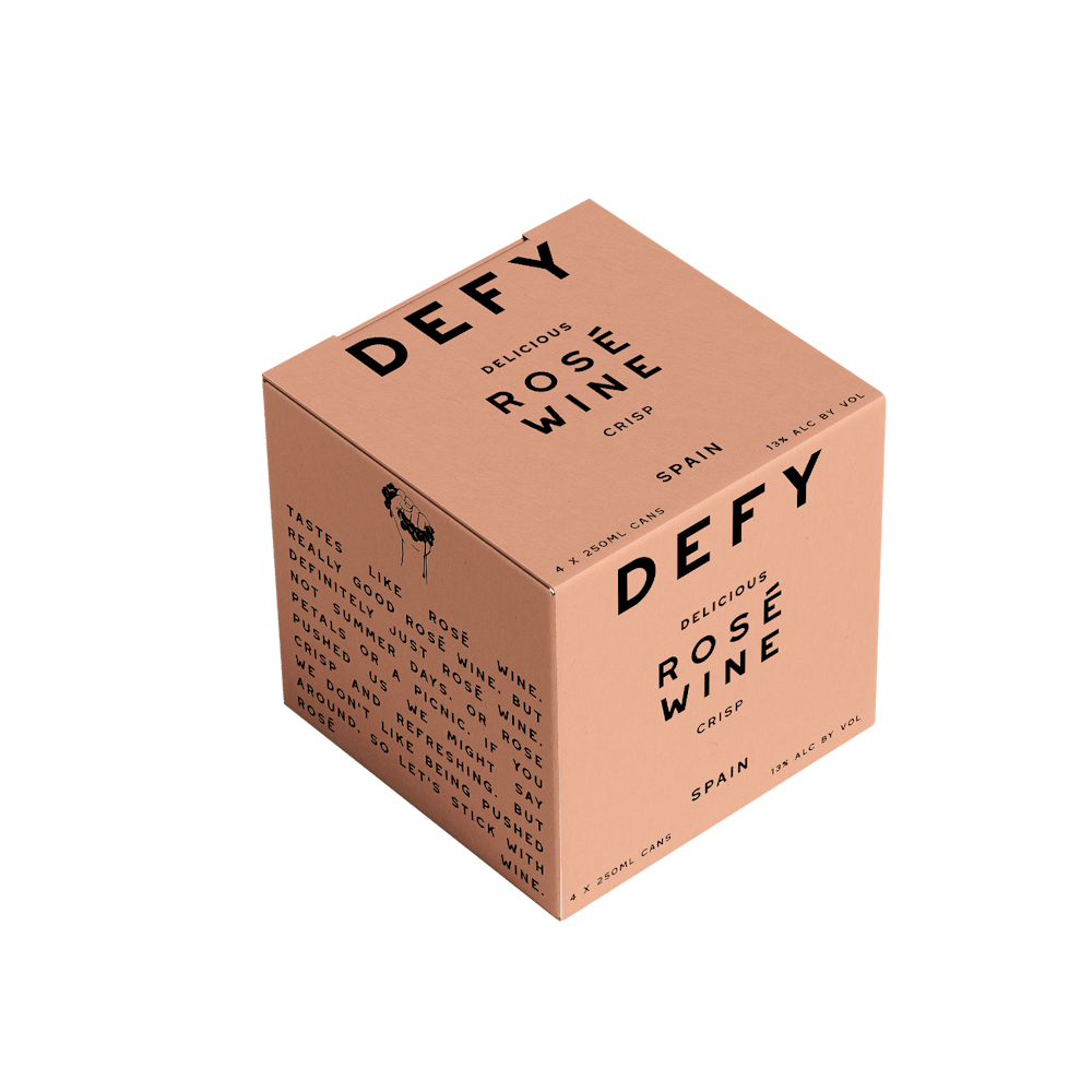 Defy Rose Wine 4-250ml Cans :: Rosé