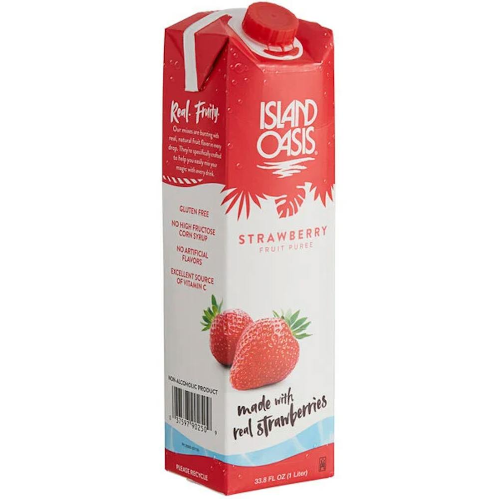 Island Oasis Strawberry Fruit Puree 1L :: Cocktail Mixers