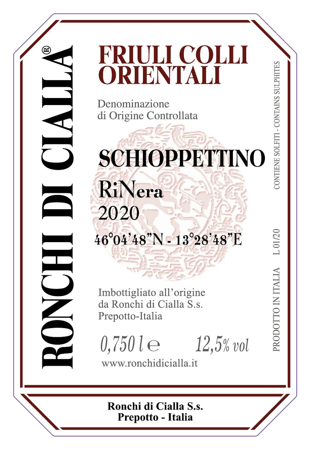 Ronchi di Cialla Schioppettino 'RiNera' 2021 :: Italian Red