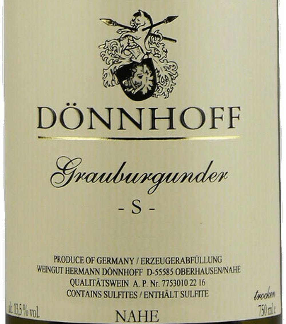 Donnhoff Grauburgunder 'S' 2021 :: Other White Wines