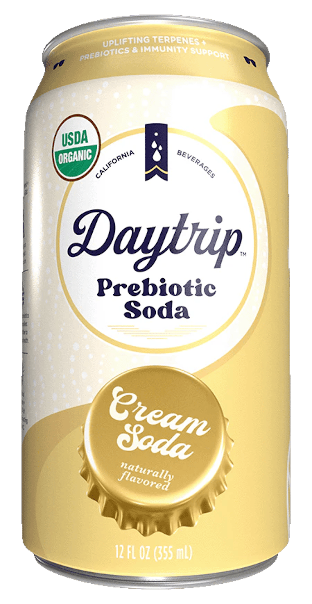 Daytrip Cream Soda Organic Prebiotic Soda 12oz Can :: Soda