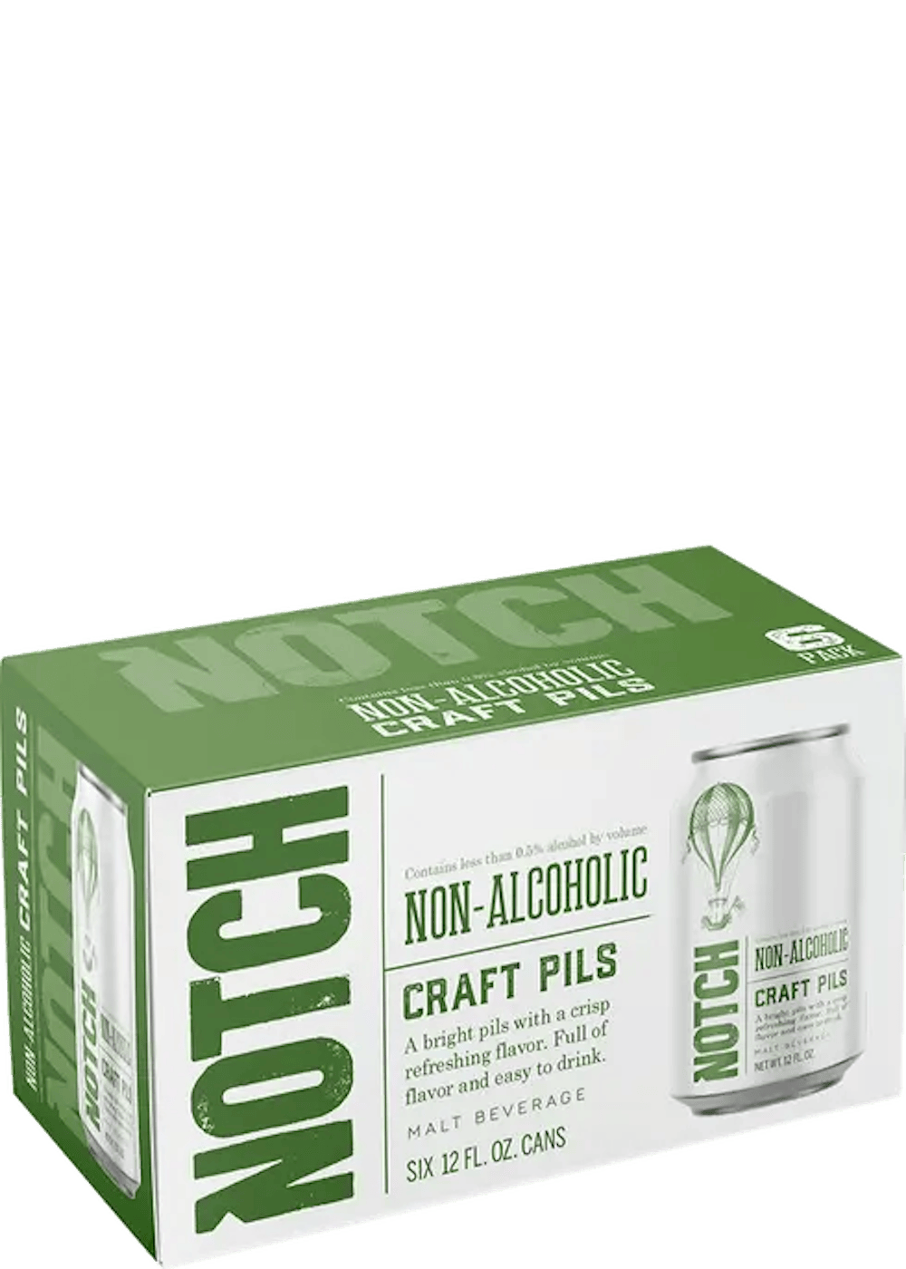 Notch Brewing Non-Alcoholic Craft Pils 6-12oz Cans :: Non-Alcoholic Beer