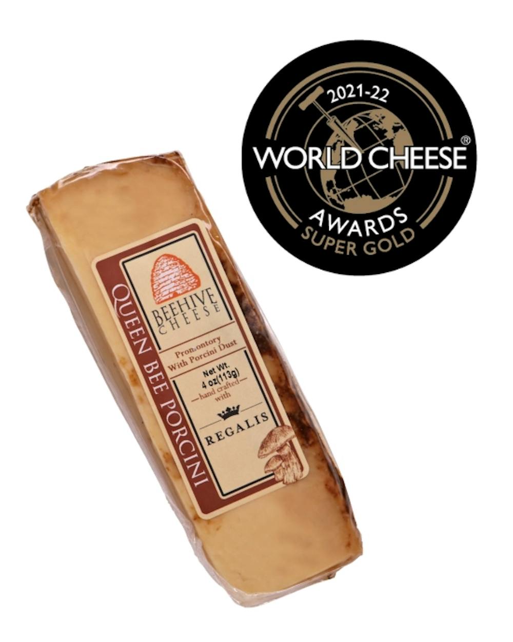 Beehive Cheese Queen Bee Porcini Dusted Cheddar 4oz :: Cheese
