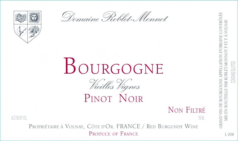 Roblet-Monnot Borgogne Pinot Noir 2020 :: Burgundy Red