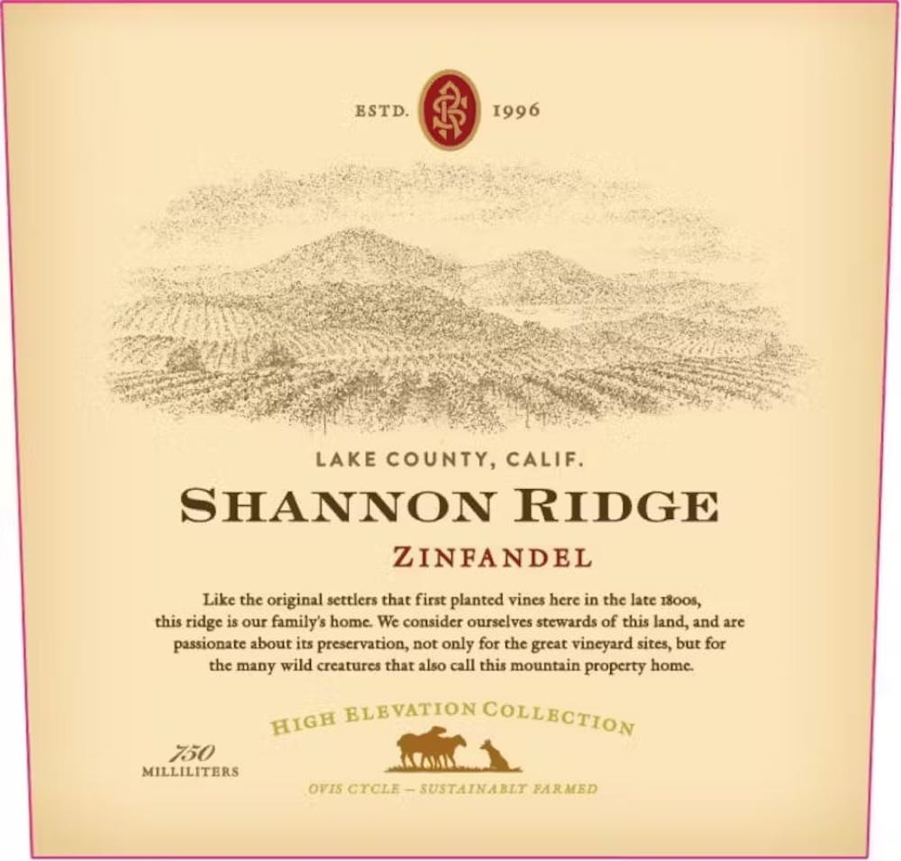 Shannon Ridge 'High Elevation' Zinfandel 2022 :: Zinfandel