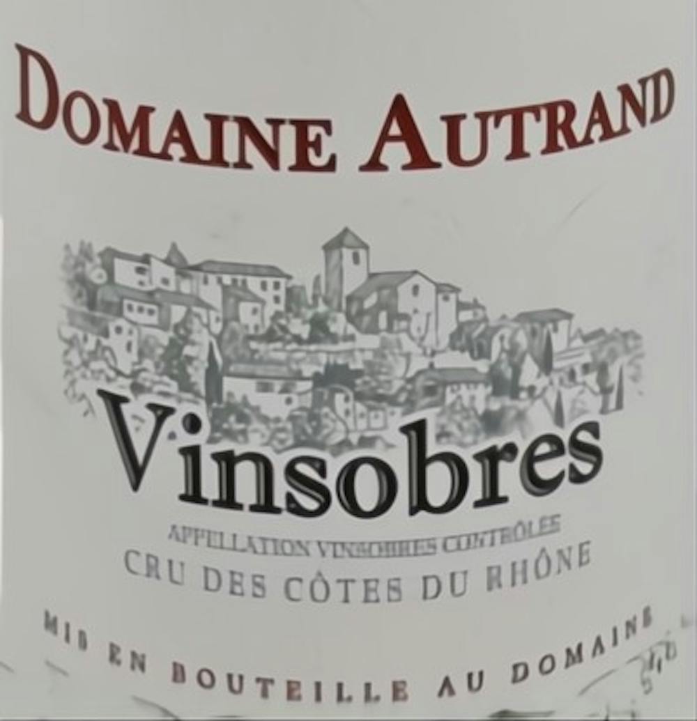 Domaine Autrand Cuvee Classique Vinsobres 2022 :: Rhone Blend Red