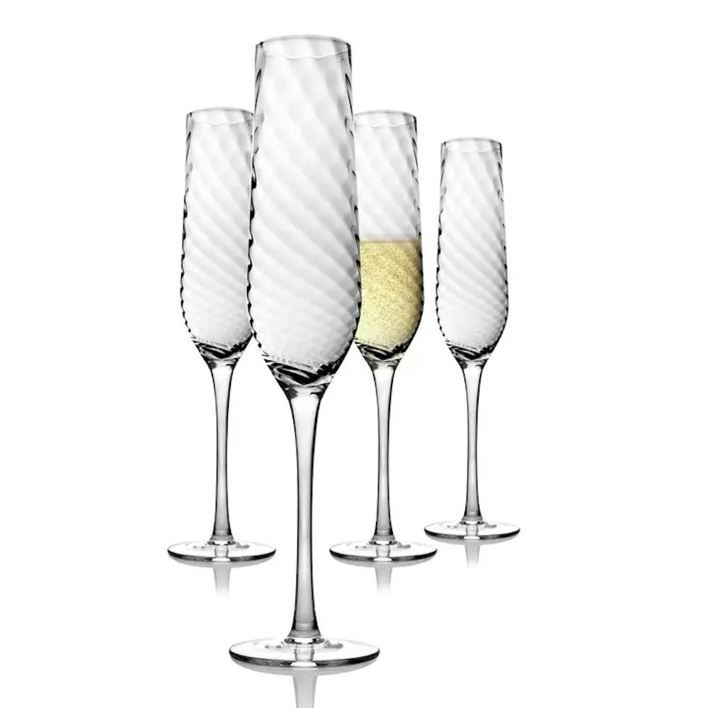 Infinity Crystal Champagne Flutes (Set of 4) :: Wine Glasses