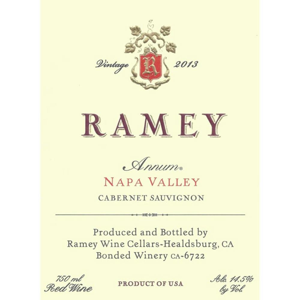 Ramey Cellars 'Annum' Cabernet Sauvignon 2019 :: Cabernet Sauvignon