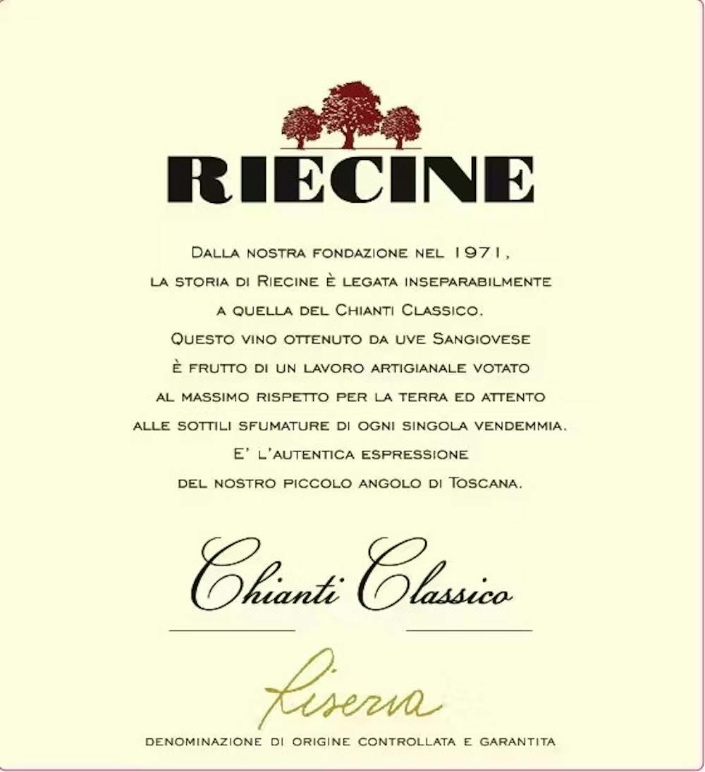 Riecine Chianti Classico Riserva 2021 :: Italian Red
