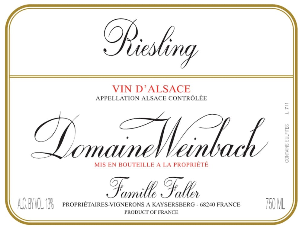 Domaine Weinbach Riesling 2020 :: Riesling