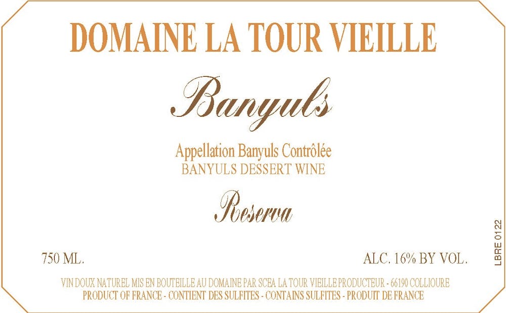 Domaine la Tour Vieille Banyuls Reserva 2022 :: Languedoc-Roussillon Red