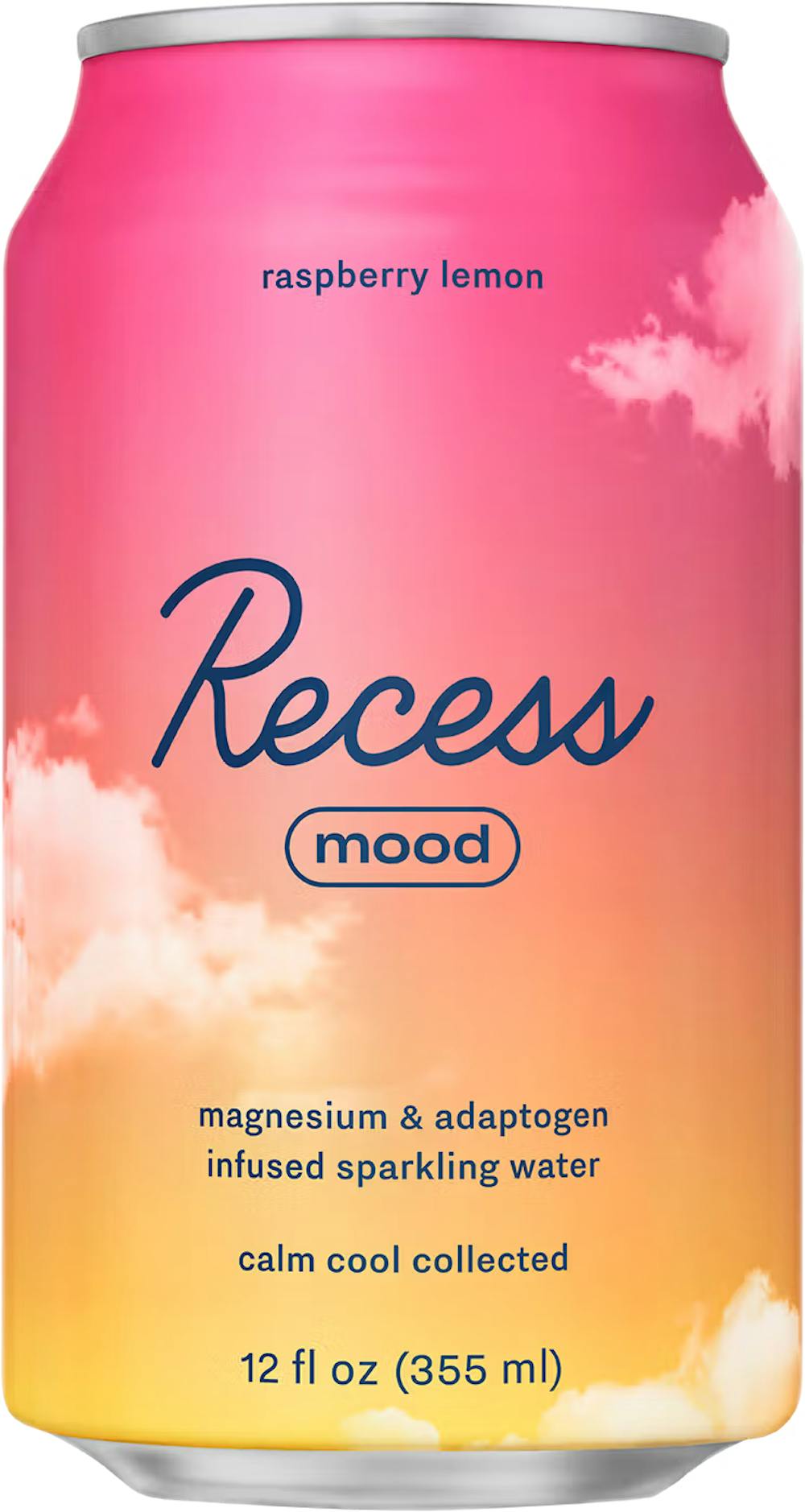 Recess Mood Raspberry Lemon Infused Sparkling Water 12oz :: Adaptogenic ...
