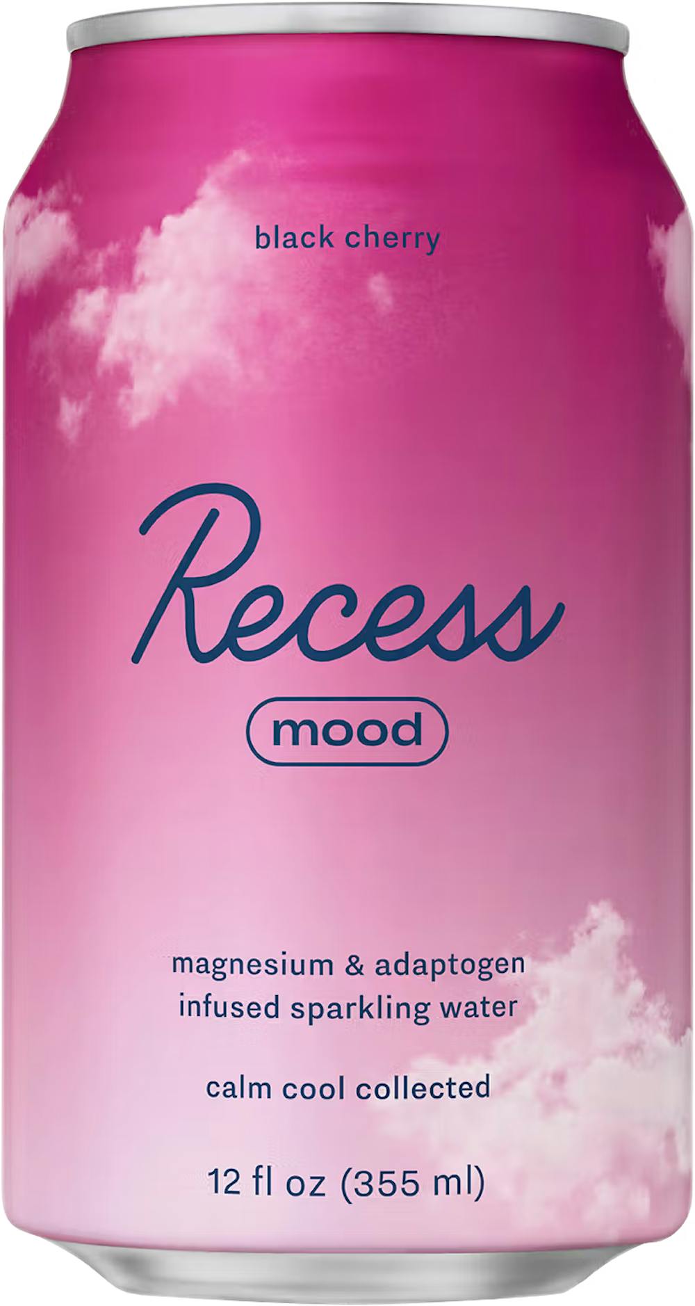 Recess Mood Black Cherry Infused Sparkling Water 12oz :: Adaptogenic Drinks