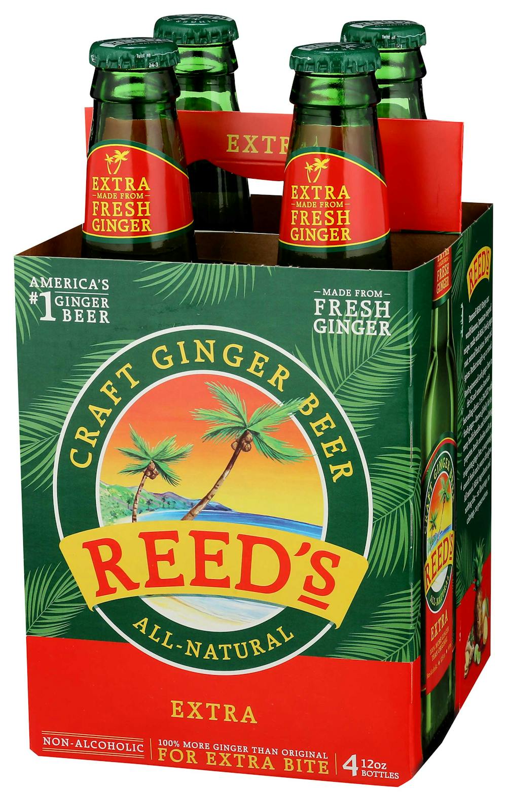 Reed's Craft Ginger Beer Extra Ginger Beer 4-12oz Btls :: Cocktail Mixers