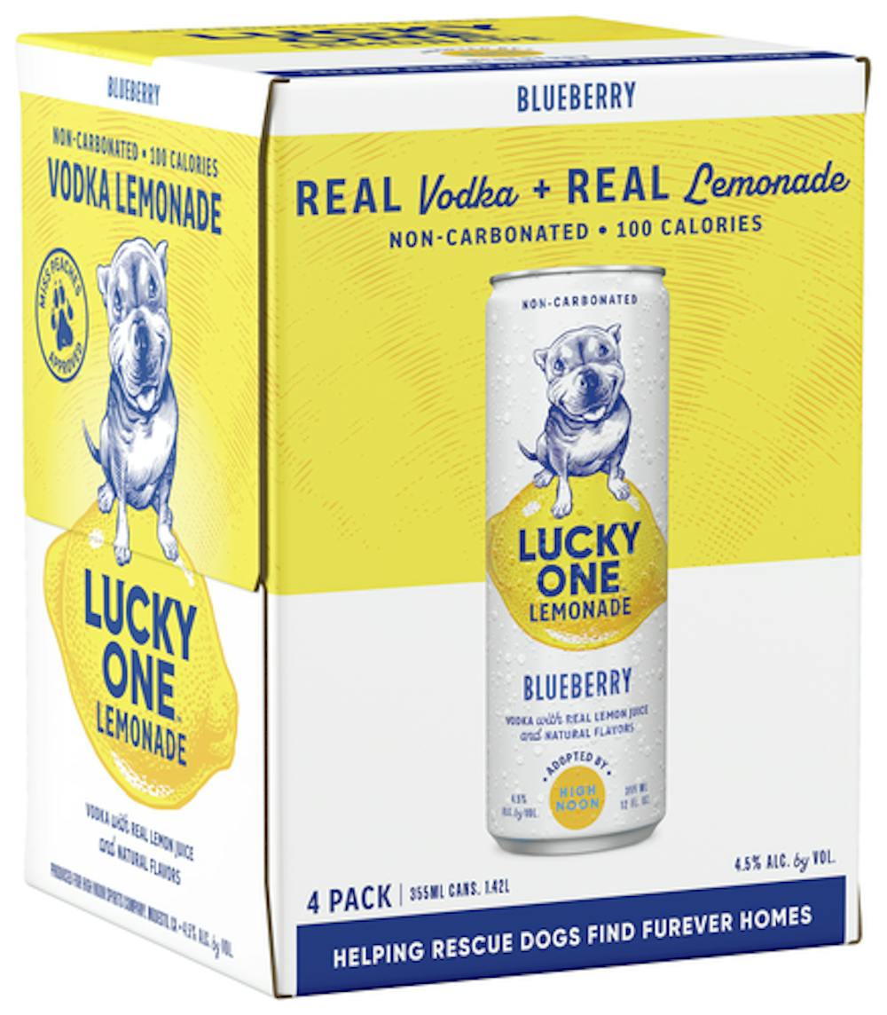 Lucky One Blueberry Vodka & Lemonade 4-355ml Cans :: Ready to Go Cocktails