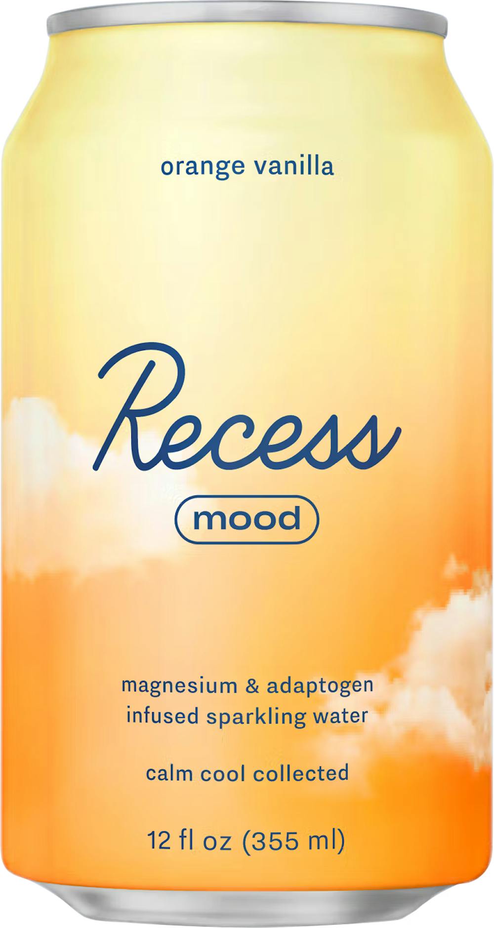 Recess Mood Orange Vanilla Infused Sparkling Water 12oz :: Adaptogenic ...
