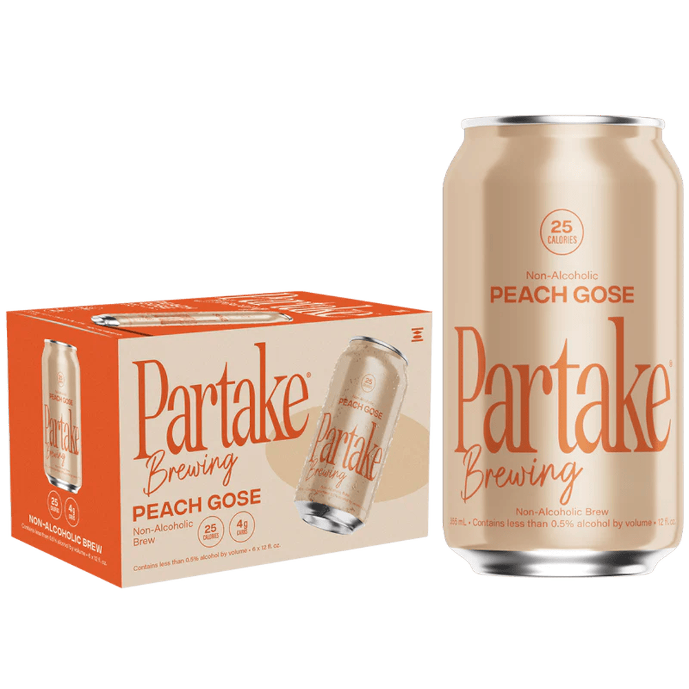 Partake Brewing Non-Alcoholic Peach Gose 6-12oz Cans :: Non-Alcoholic Beer