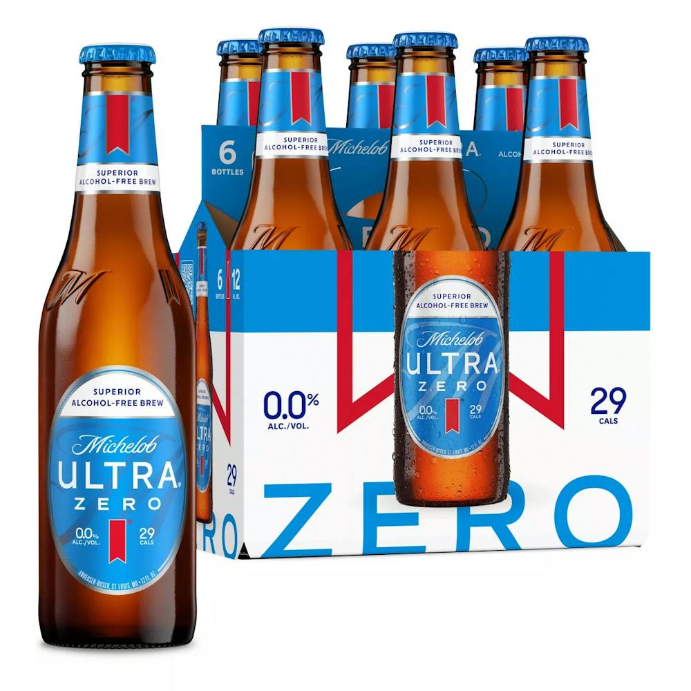 Michelob Ultra Zero 0.0% Light Lager Beer 6-12oz Btls :: Non-Alcoholic Beer