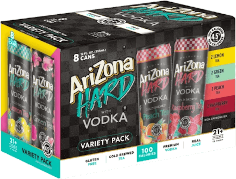 Arizona Hard Tea & Vodka Variety Pack 8-355ml Cans :: Ready to Go Cocktails
