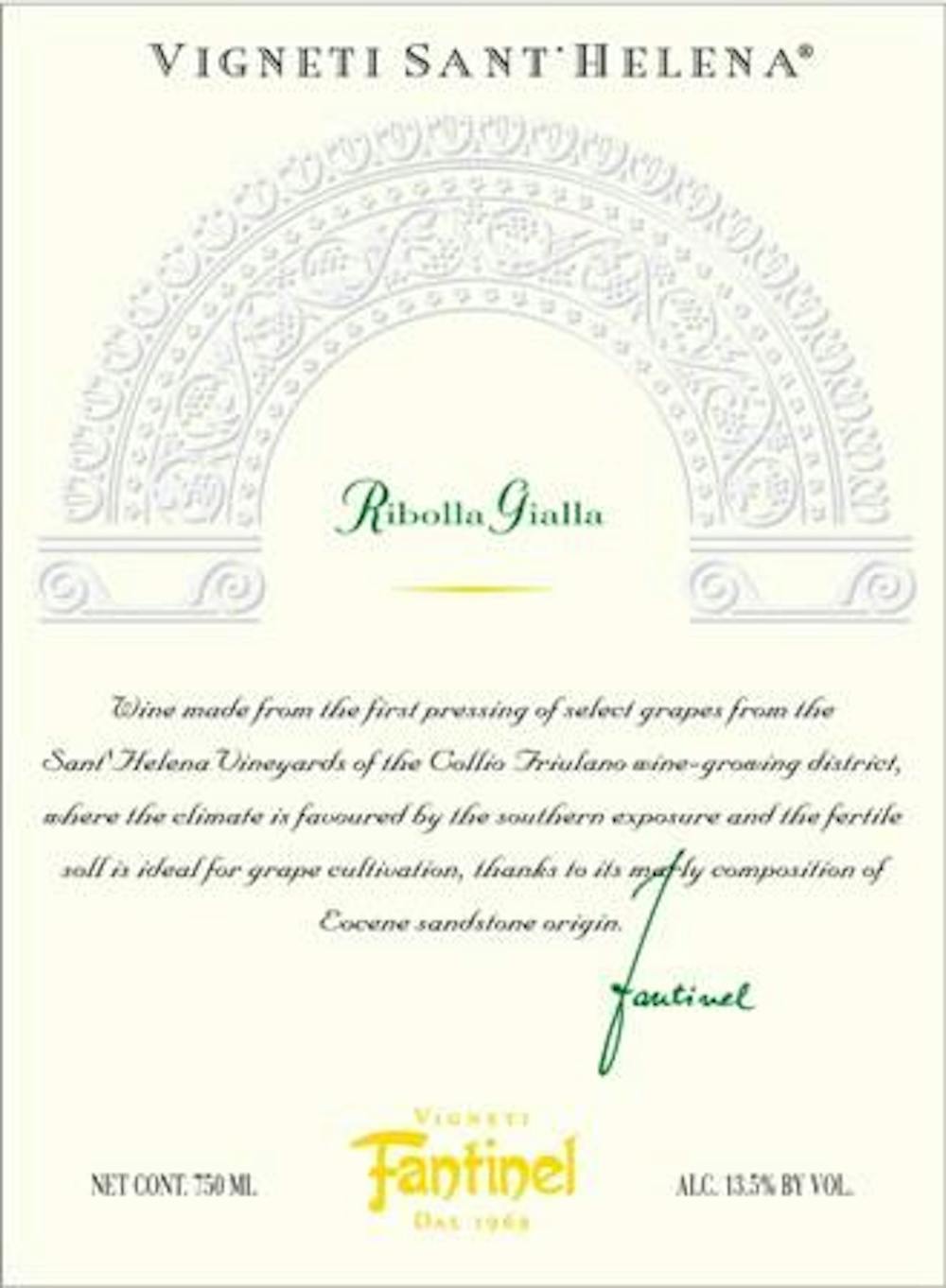 Fantinel 'Ribolla Gialla' Sant'Helena 2009 :: Italian White