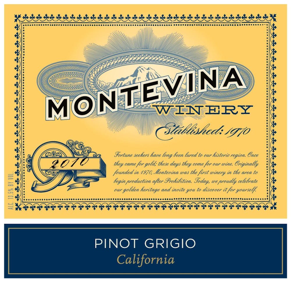 Montevina Winery Pinot Grigio 2010 :: Pinot Grigio / Pinot Gris