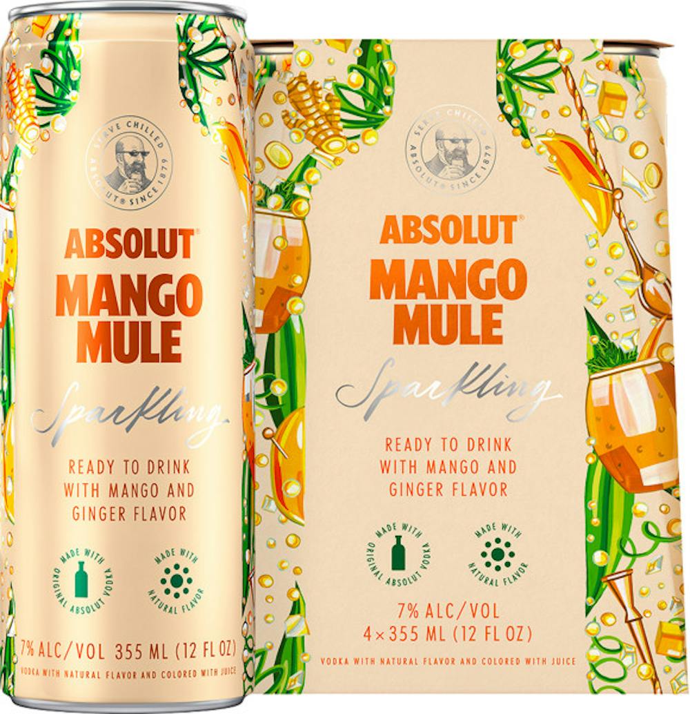 Absolut Cocktails Mango Mule 4-355ml Cans :: Ready to Go Cocktails