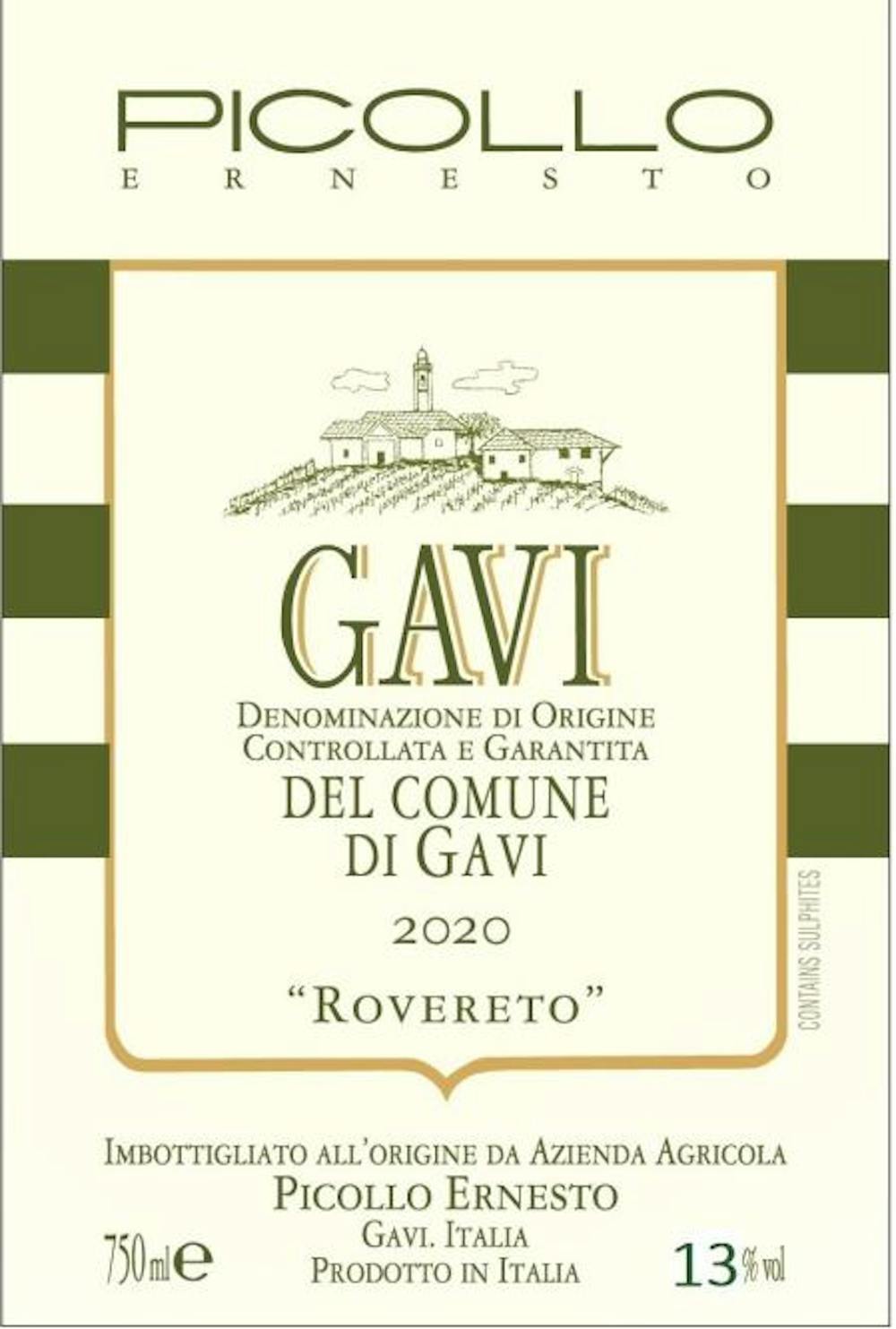 Picollo Ernesto-Del Comune Gavi Di Gavi Rovereto 2022 :: Italian White