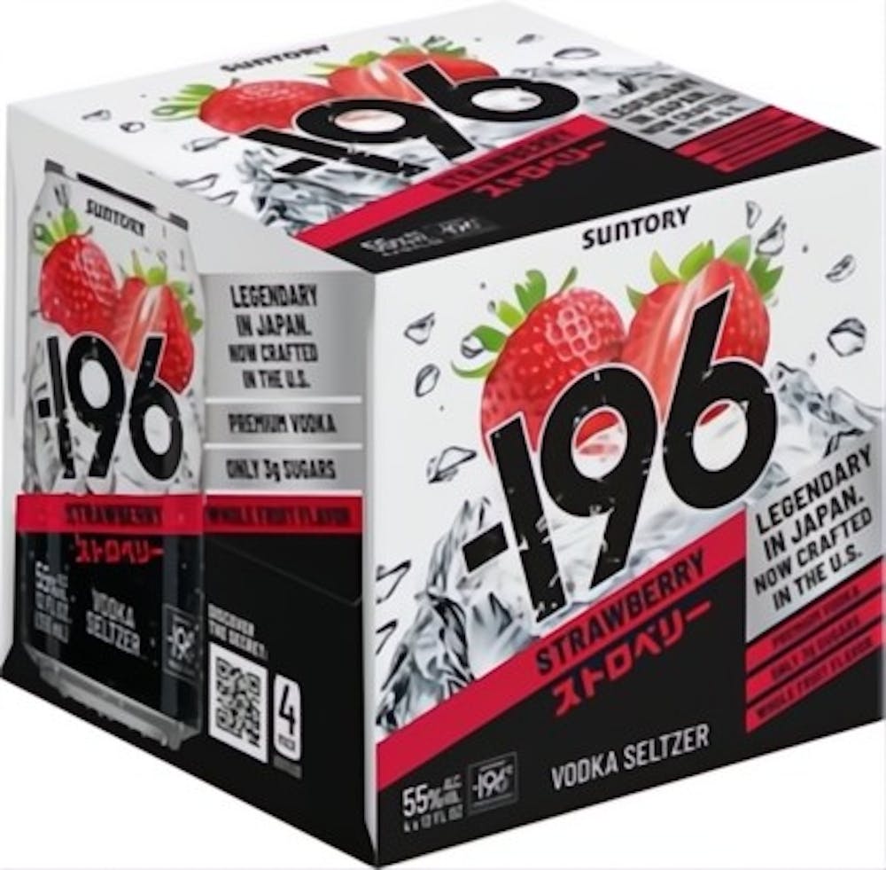 Suntory -196 Strawberry Vodka Soda 4-355ml Cans :: Ready to Go Cocktails